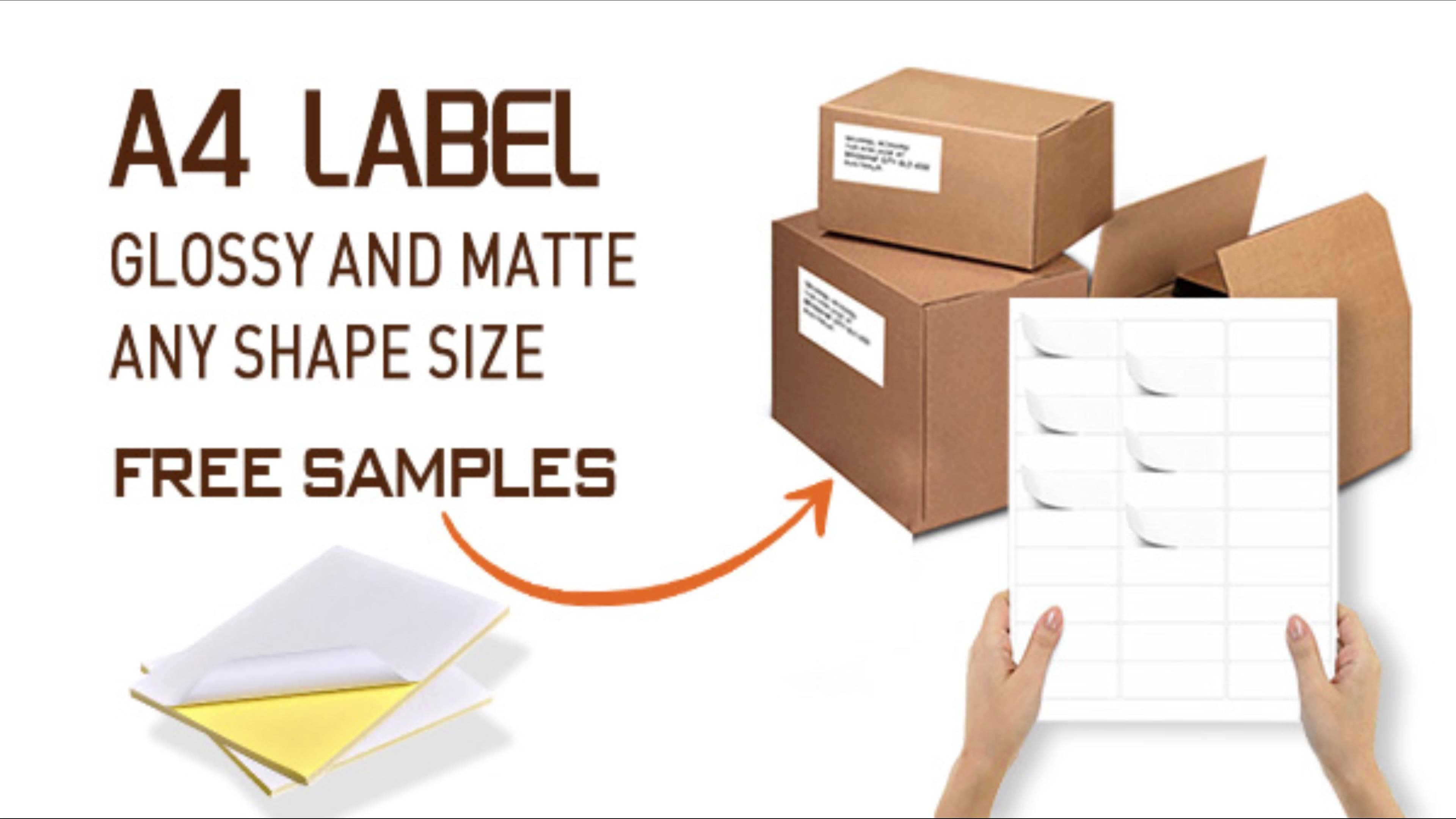 Inkjet Glossy 2 Up Printing Sticker Logo Self Adhesive Paper Labels A4 ...