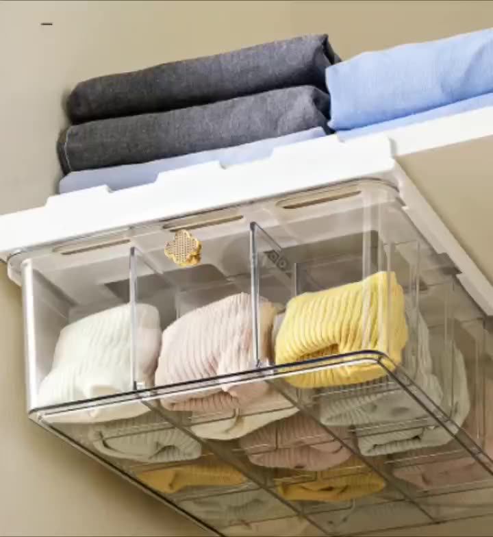Transparent 9 Compartments Drawer Type Storage Box For Bedroom - Buy ...