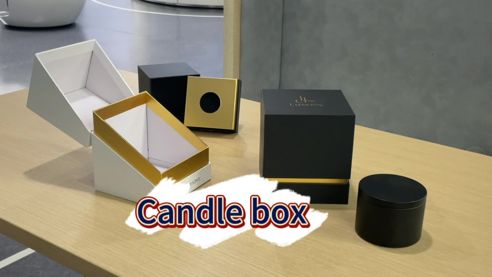 Premium Handmade Custom Logo Cardboard Luxury Round Rigid Candle Gift ...