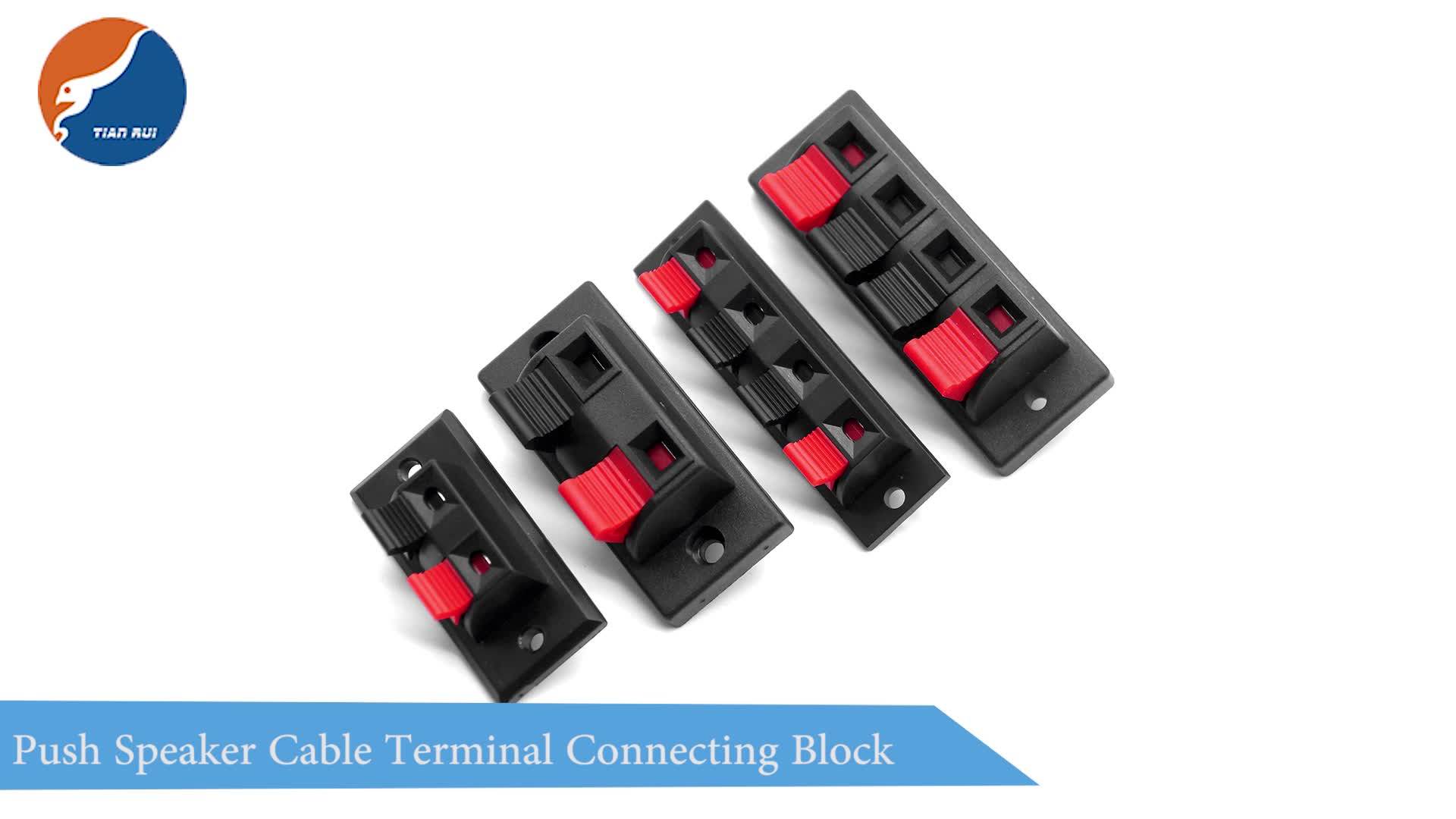 High Quality Waterproof Panel Mount Audio Jack Push Type 2p 4p Speaker ...