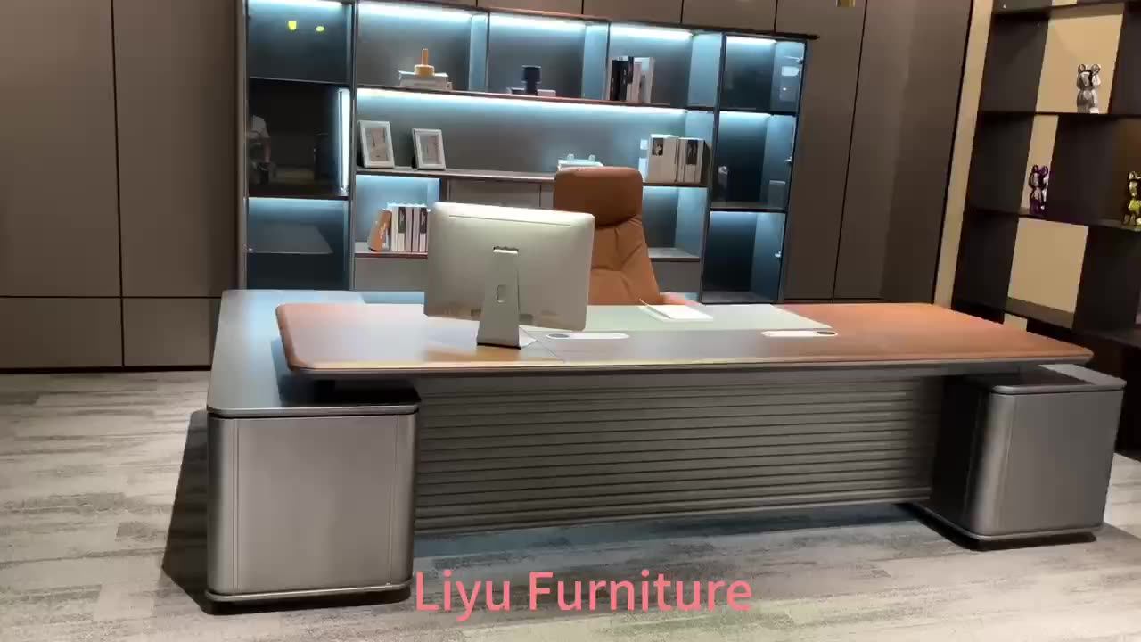 Liyu Executive Working Desks Boss Work Station Furniture Fancy Wooden ...