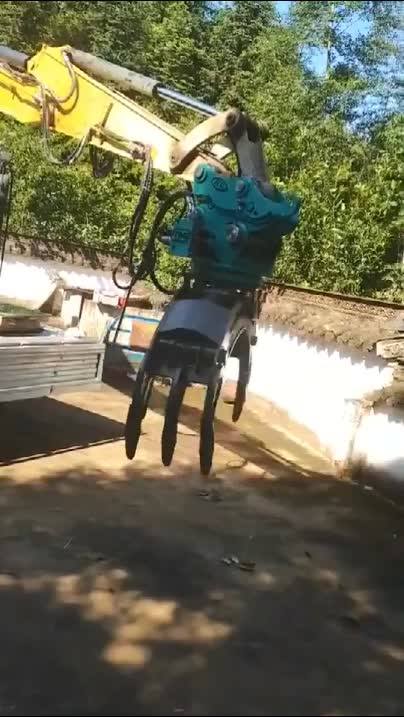 Excavator Grapple Attachments Excavator 360 Degree Hydraulic Rotating ...