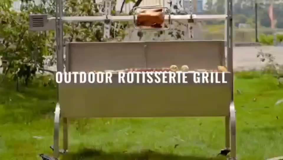 Wework Heavy Duty Outdoor Roaster Spit Rotisserie Bbq Grill Pig Lamb ...