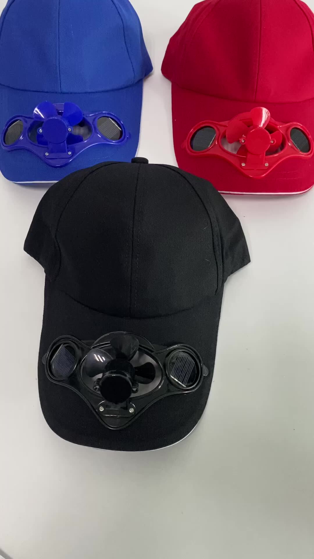 Wholesale Latest Design Mulit Color Baseball Cap Hat With Fan Solar 6 ...