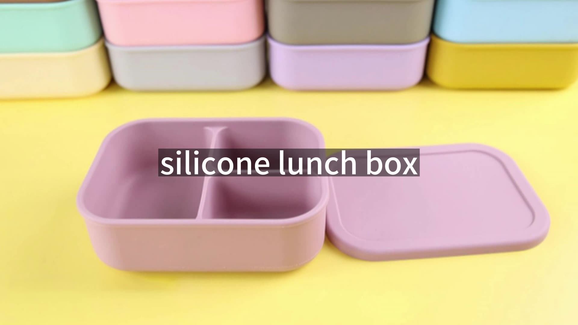 Custom 800ml-capacity Three Grid Divide School Children Kid Silicone ...