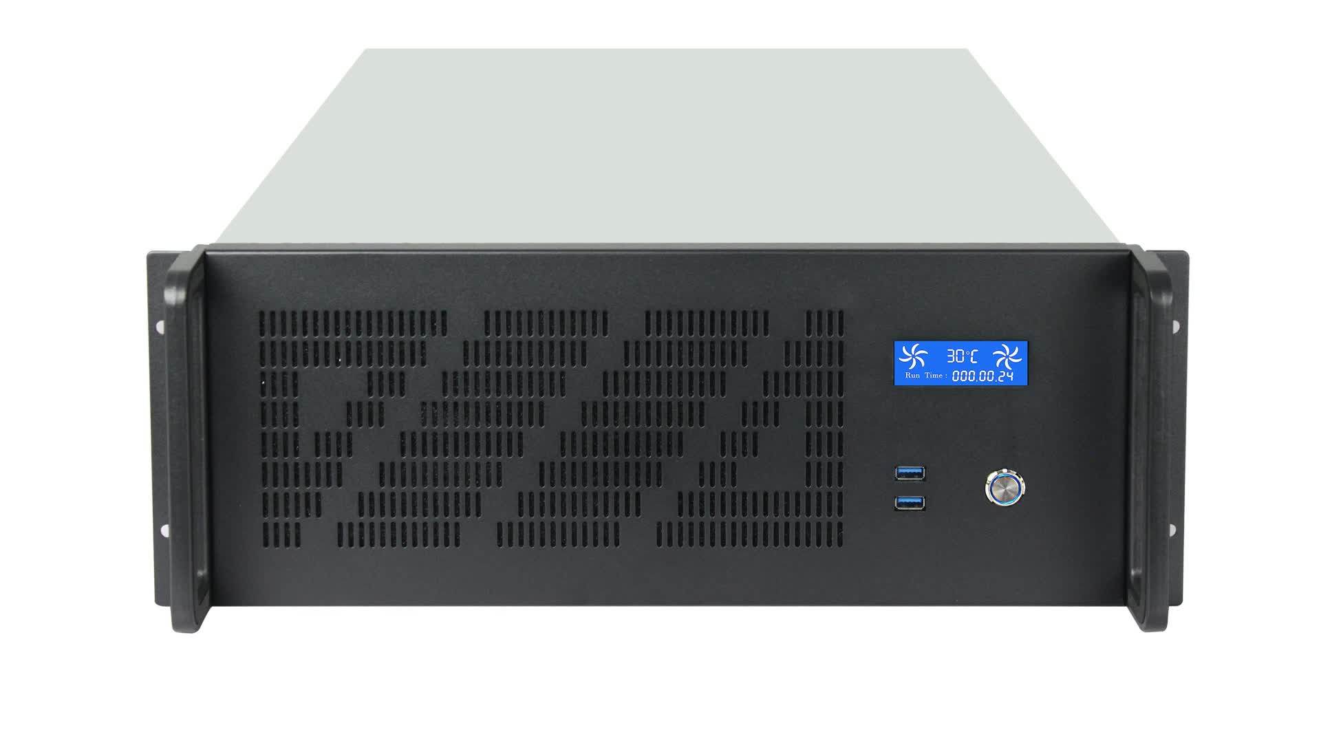 Best Price 4u Server Case Black Rackmount Chassis Industry Ai Case Dual ...
