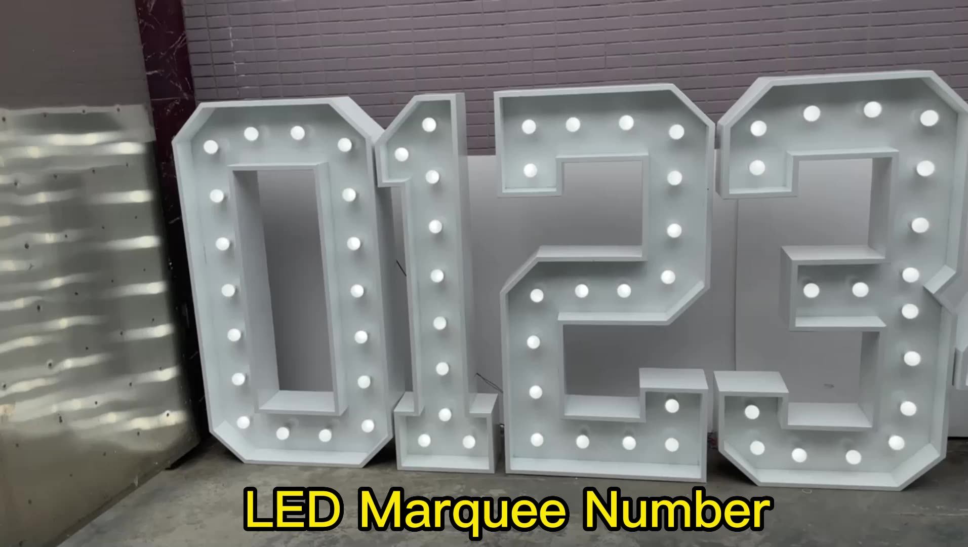 Product Manufacturer Customized 4ft Large Stainless Steel Led Marquee ...