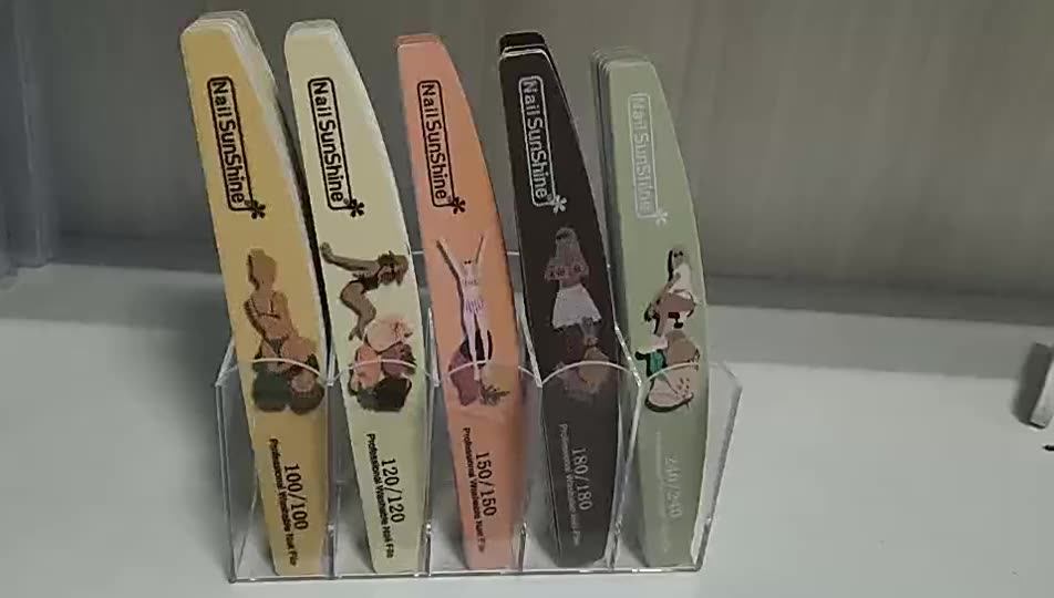 Custom Printed Logo Nail Files 100 180 120 150 240 Double Size Emery ...