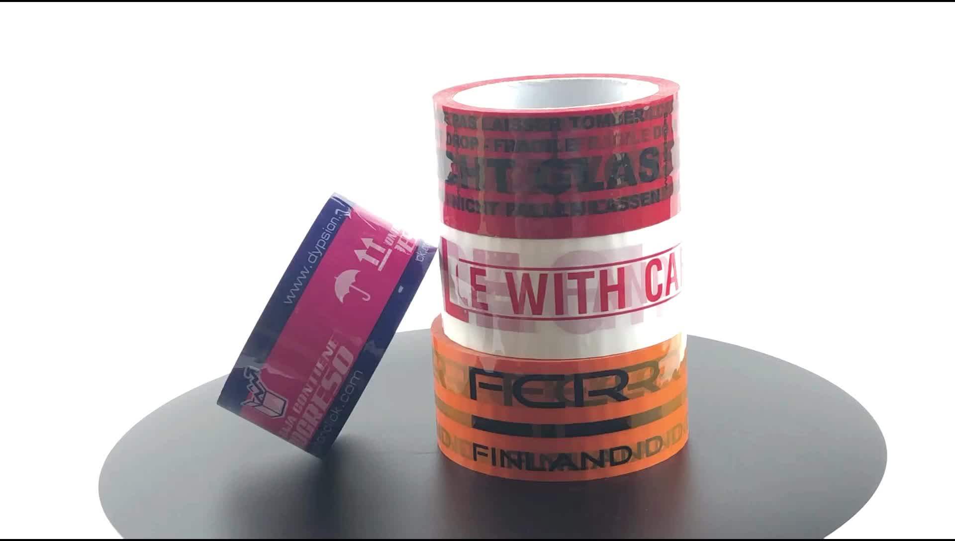 Customized Word Pattern Logo Opp Printing Tape For Sealing Carton Gift ...