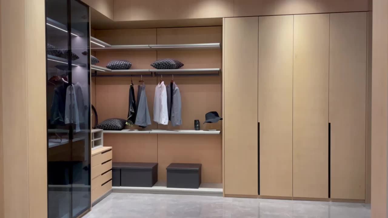 Kejahome Sliding Walldrope Wardrobe Mechanisms Shelving Led Strip Light ...