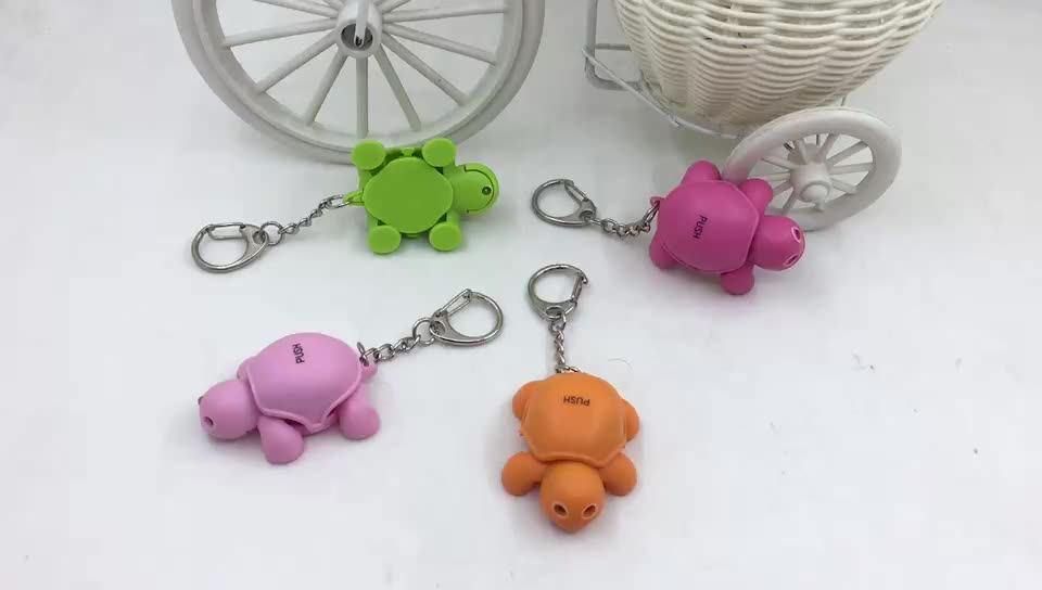 Animal Led Light Keychain Turtle Keychain With Led And Sound Tourtoise ...