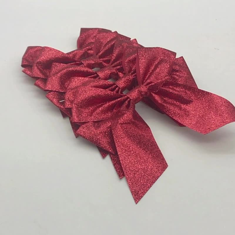 Gordon Ribbons Custom Pre Tied Packing Bows Glitter Ribbon Bow With A ...