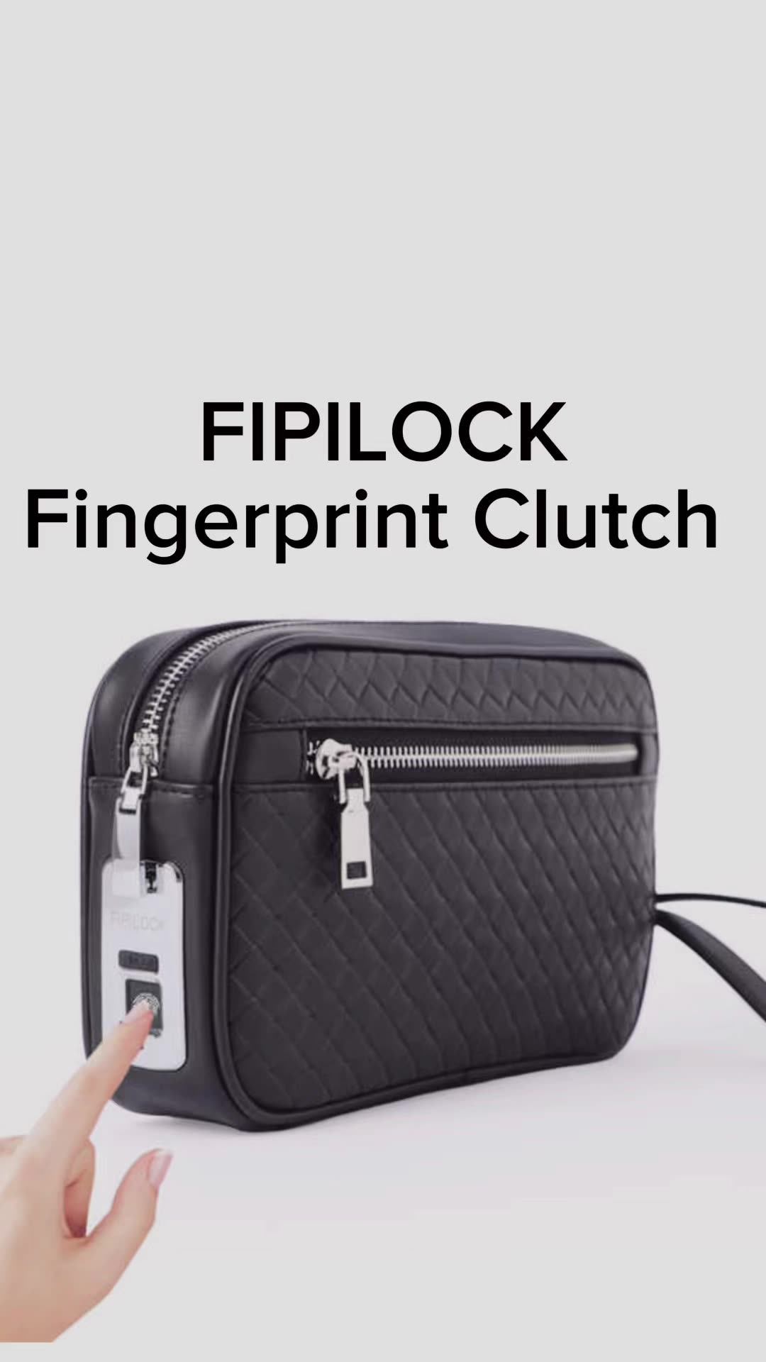 Fingerprint Lock Men Cowhide Leather Handbags Anti-theft Cash Long Men ...