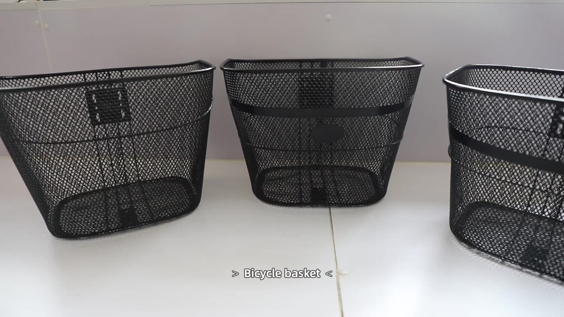 Strong Bicycle Black Wire Mesh Front Basket For Bike Handlebar - Buy ...