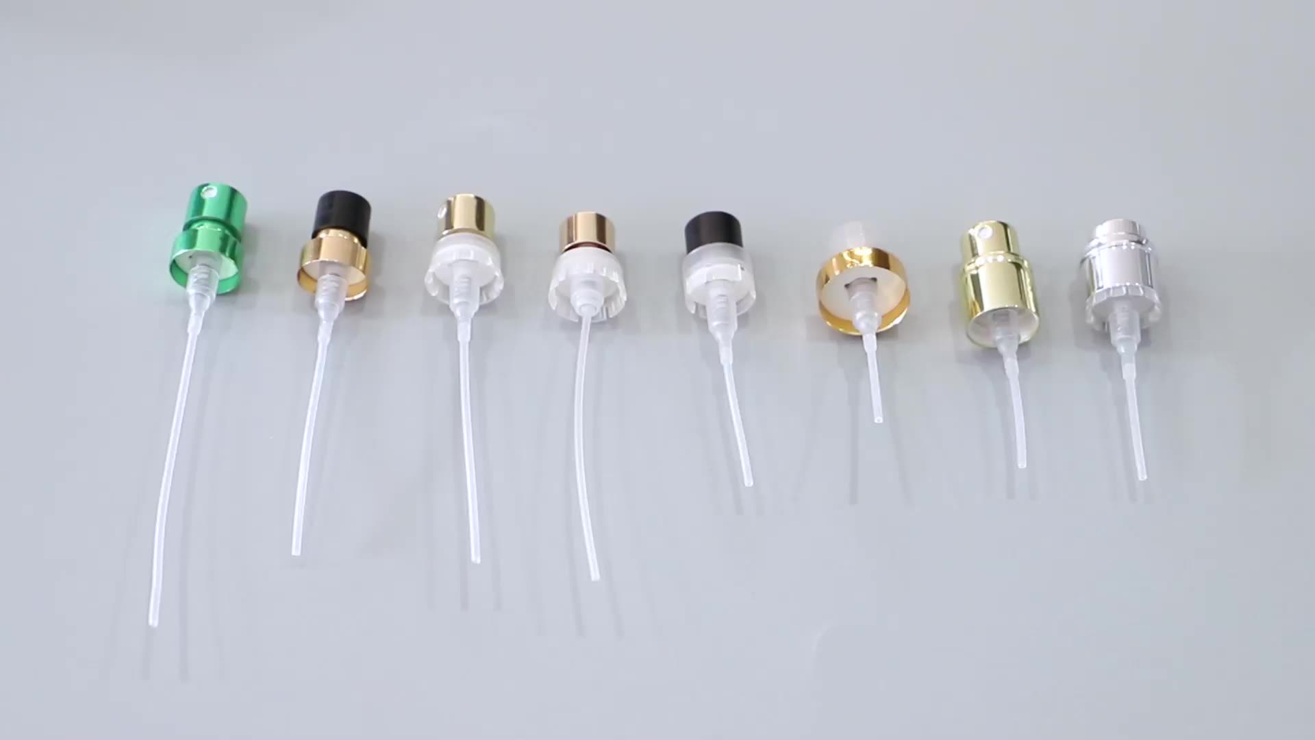 Aluminium Crimp Fine Mist Spray Pump Various Sizes 15mm 18mm 20mm Gold Crimpless Perfume Pump ...