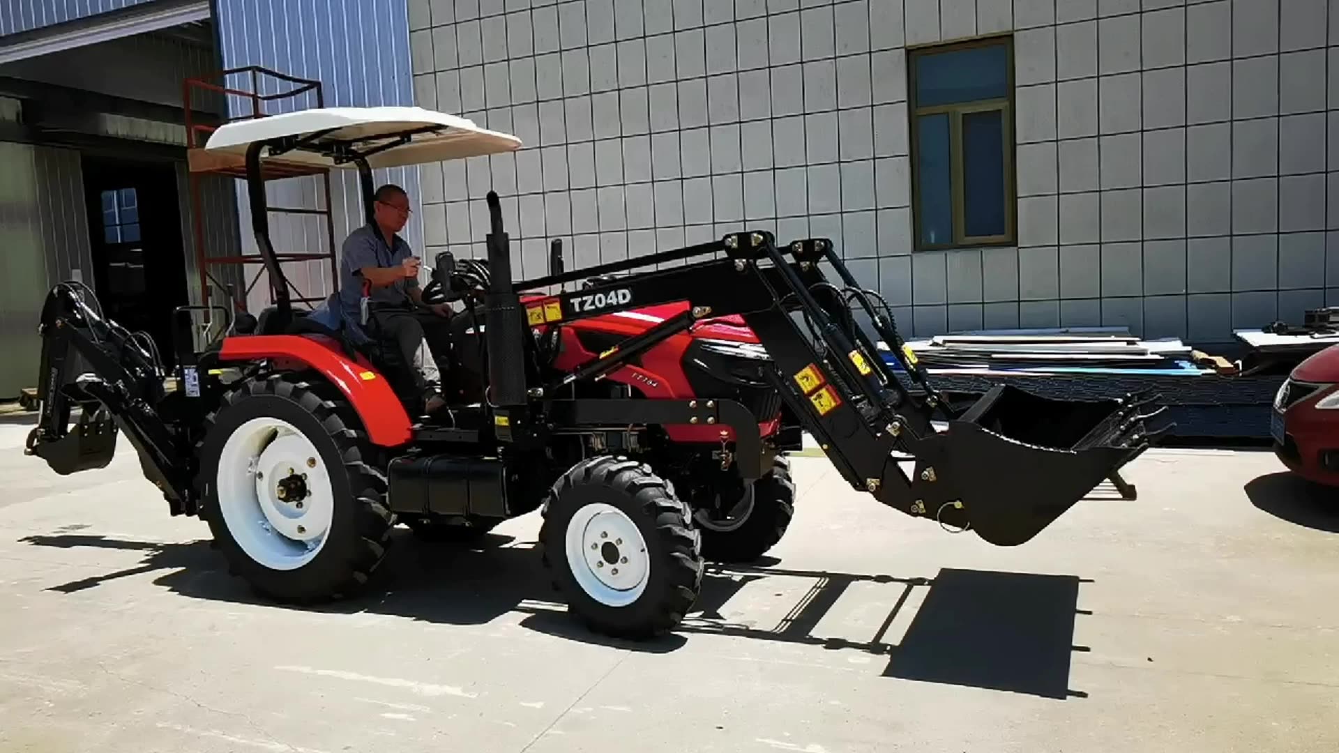 China Factory Tractor Trucks With Front End Loader Backhoe 4x4 50hp 80hp 90hp 100hp Agricultural ...