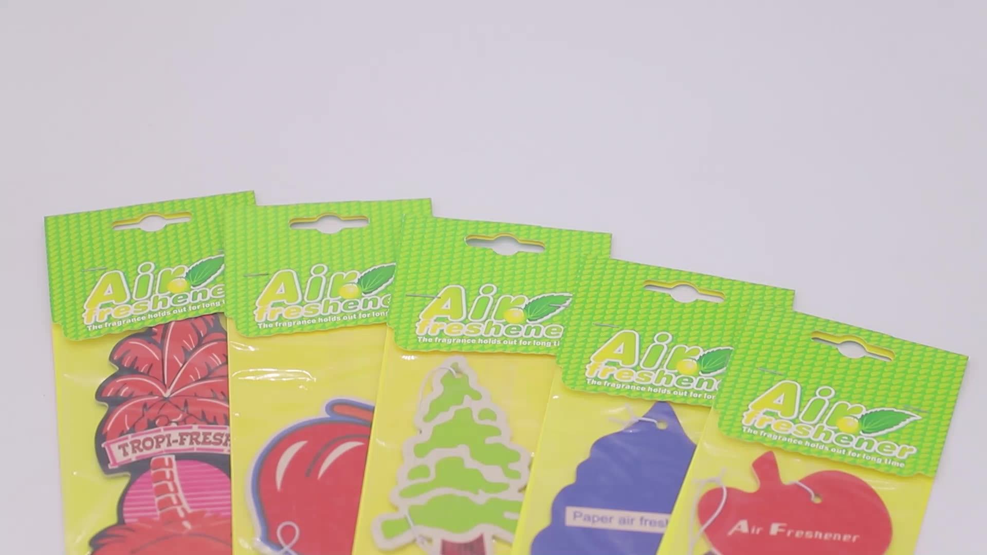 Custom Good Smelling Hanging Perfumed Pine Tree Paper Car Air Freshener ...