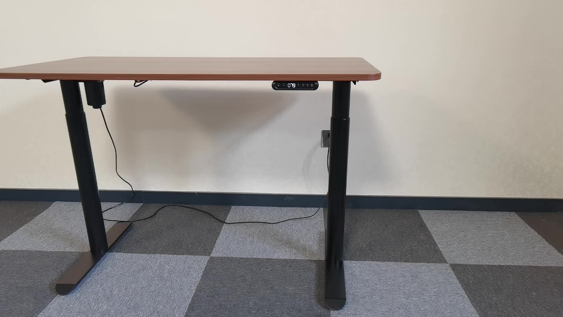 Single Motor Office Electric Adjustable Height Tables Standing Computer ...