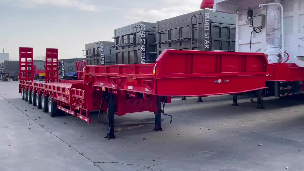 Heavy Low Bed Boy Deck Flatbed Container Gooseneck Excavator Transport ...