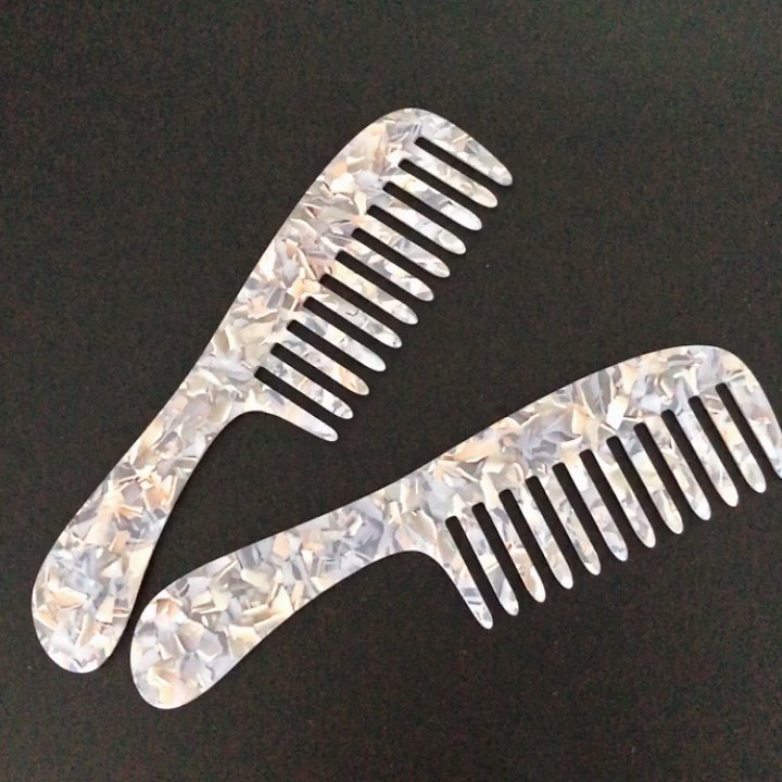 Gift For Long Hair Handmade Cellulose Acetate Hair Comb With Handle ...