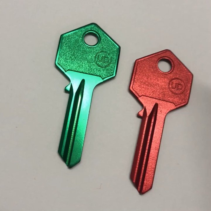 Ul050 Universal Brass Material Colorful Aluminum Key Blank - Buy Color ...
