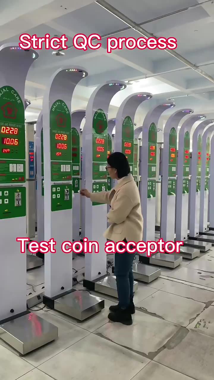 300kg Electronic Height And Weight Scale Digital With Coin Operation ...