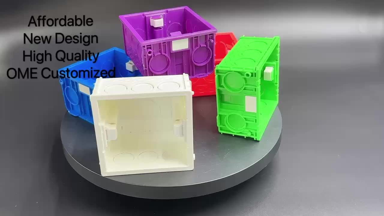 86*86*50/38mm Type Square White Blue Red Pvc Electrical Wall Switch Box ...
