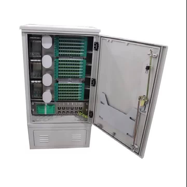 144 Core Fiber Optic Cross Connect Cabinet Smc Outdoor Cabinet With ...