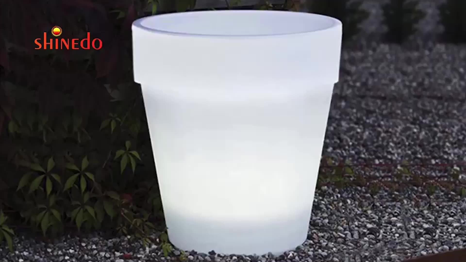 Solar Powered Plant Pots Led Garden Light Flower Lamp Solar Outdoor ...