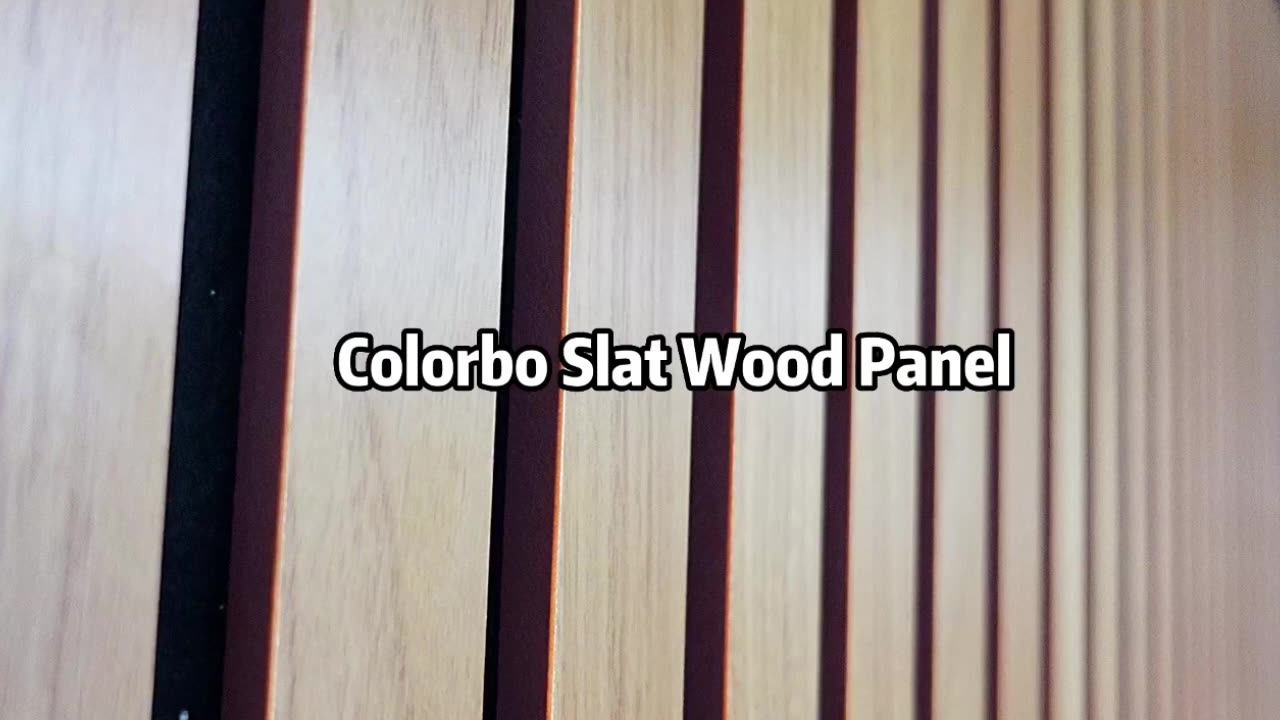 Slatted Wood Veneer Mdf Acoustic Panels Polyester Pet Acoustic Slatted ...
