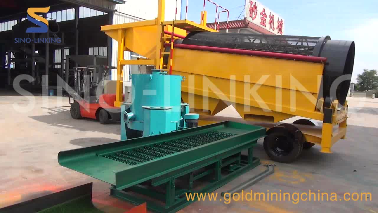 Sinolinking High-end Mobile Gold Mining Trommel Machinery Gold Extraction Equipment - Buy Gold ...