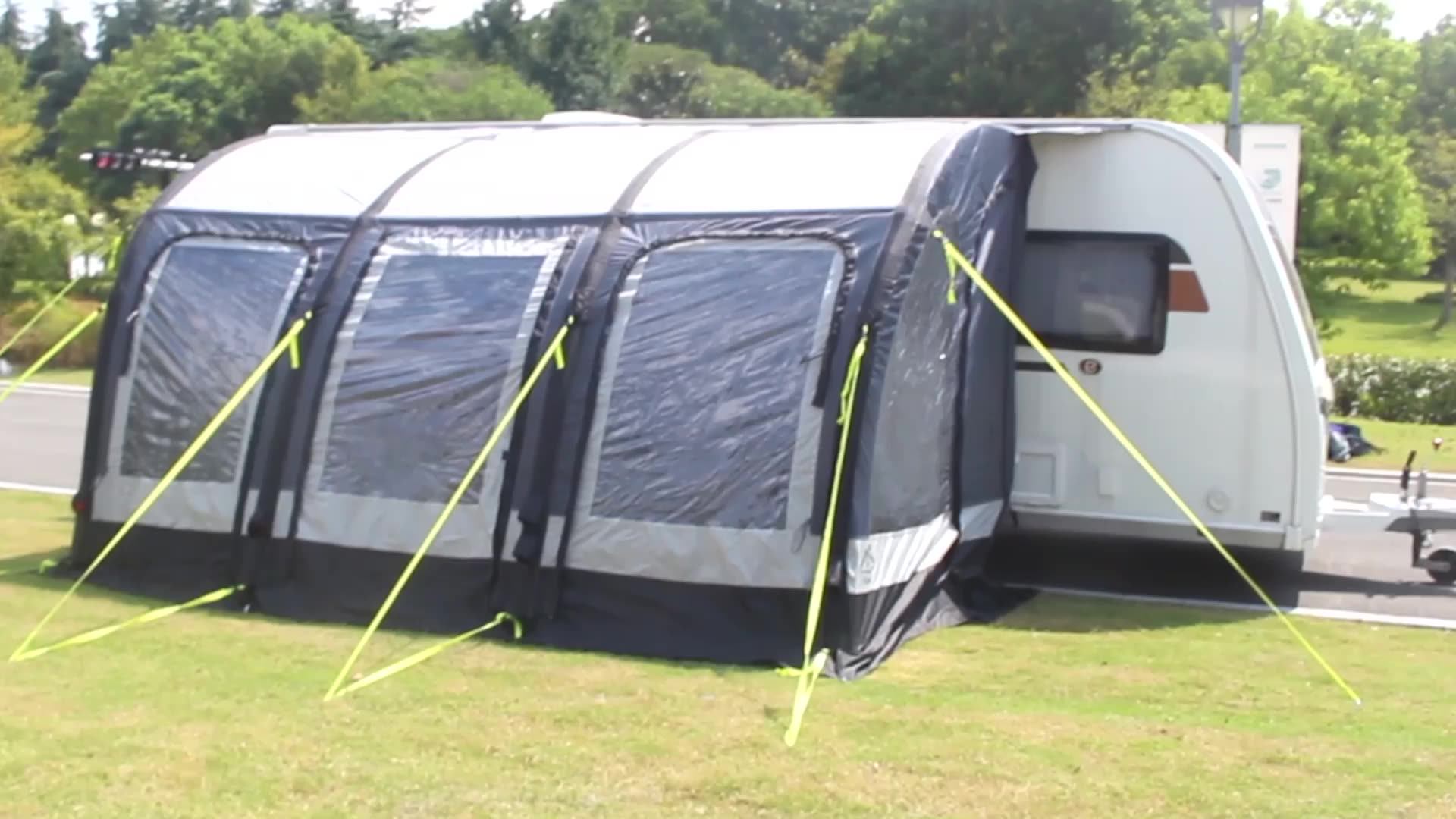 Outdoor Waterproof Inflatable Car Roof Side Tent Porch Mosquitoproof Rv ...