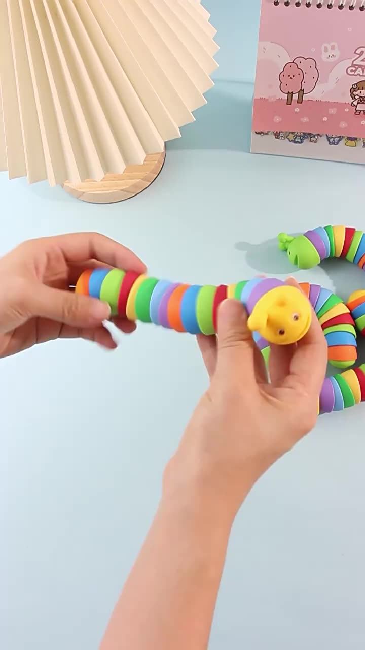 Decompression Rainbow Smiley Face Snotty Caterpillar Squirming Children ...