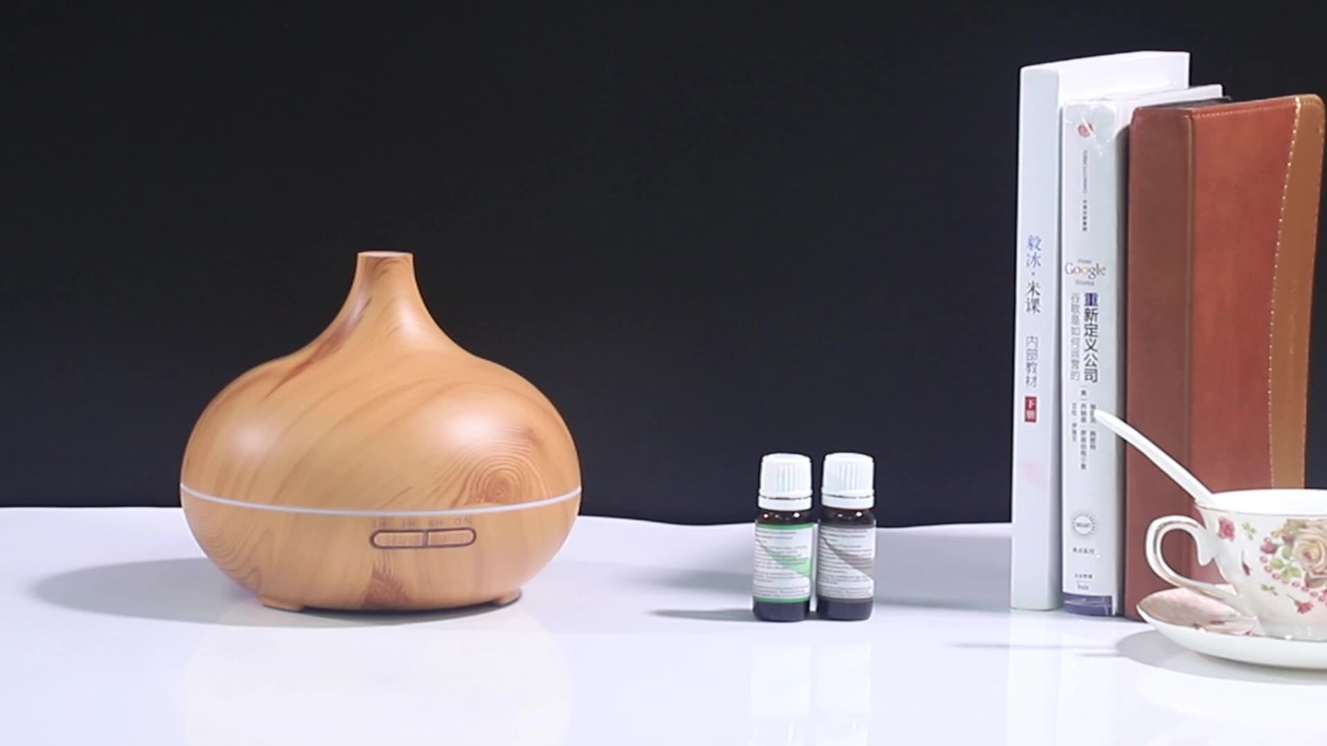 Strong Colorful Led Lights Difusor De Aromas 500ml Wood Humidifier ...