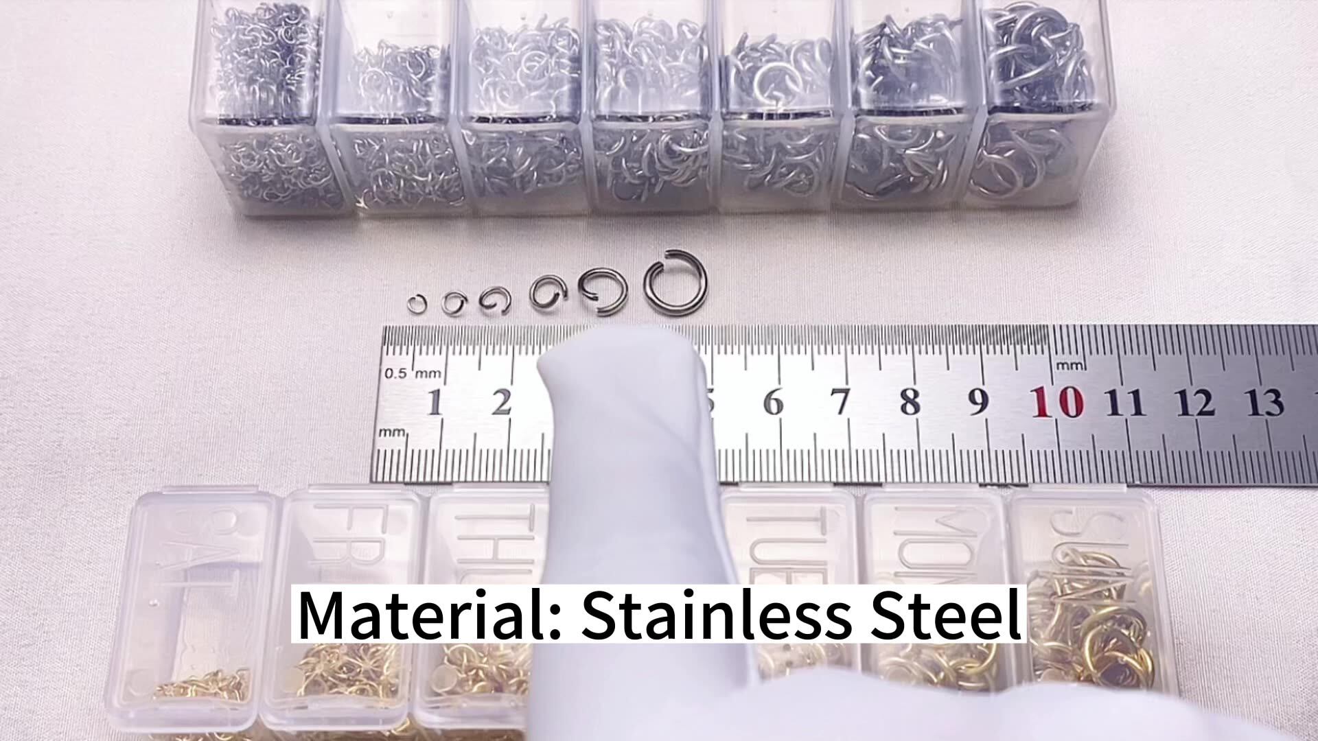 Stainless Steel Open Loops Jump Rings & Split Ring Diy Jewelry Open ...