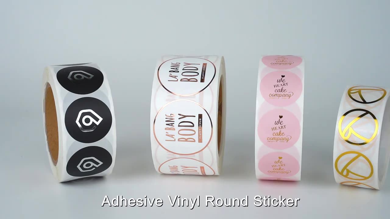 Custom Printing Logo Sticker Label Sticker Round Adhesive Vinyl ...
