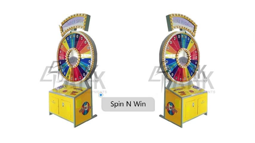 Coin Operated Arcade Ticket Game Spin N Win Amusement Park Kids Lottery ...
