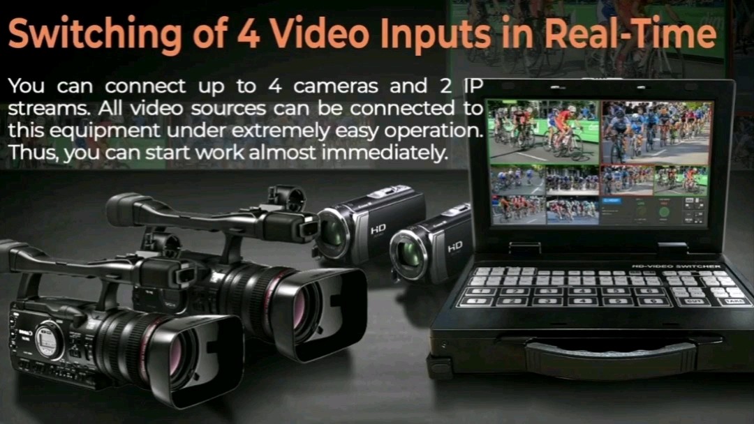 Chroma Key Support Tv Studio Broadcast Multi Cameras 4 Channel H Dmi ...