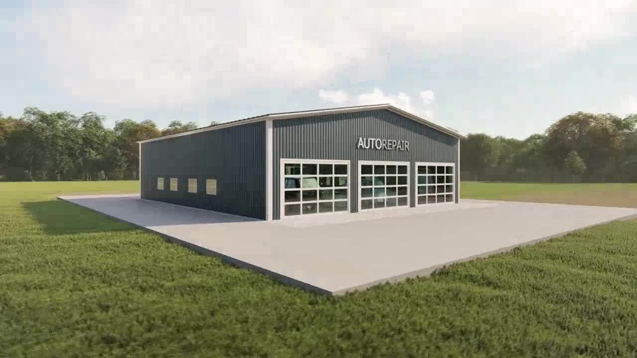 Prebaricated Construction Steel Structure 4s Car Shop/warehouse ...