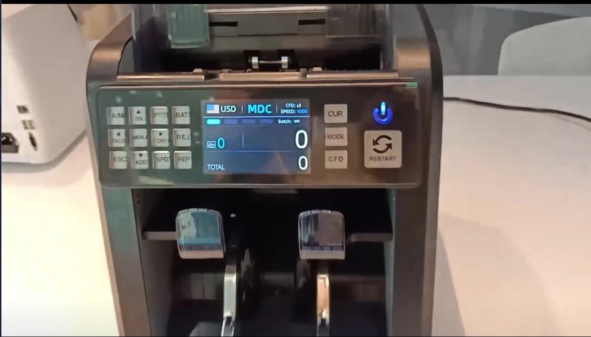 Al-952 2 Pocket Bill Counter Mixed Denomination Money Value Counter ...