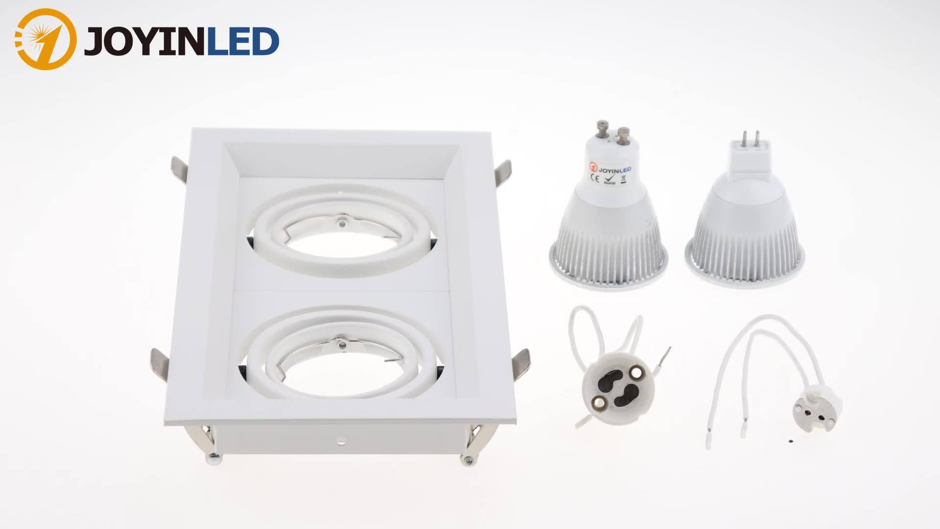 2020 New Square Double Heads White Gu10 Mr16 Flush Mount Led Spotlight ...