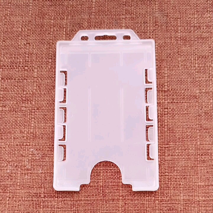 Hard Plastic Double Sided Card Holder Open Face Plastic Id Badge Holder ...