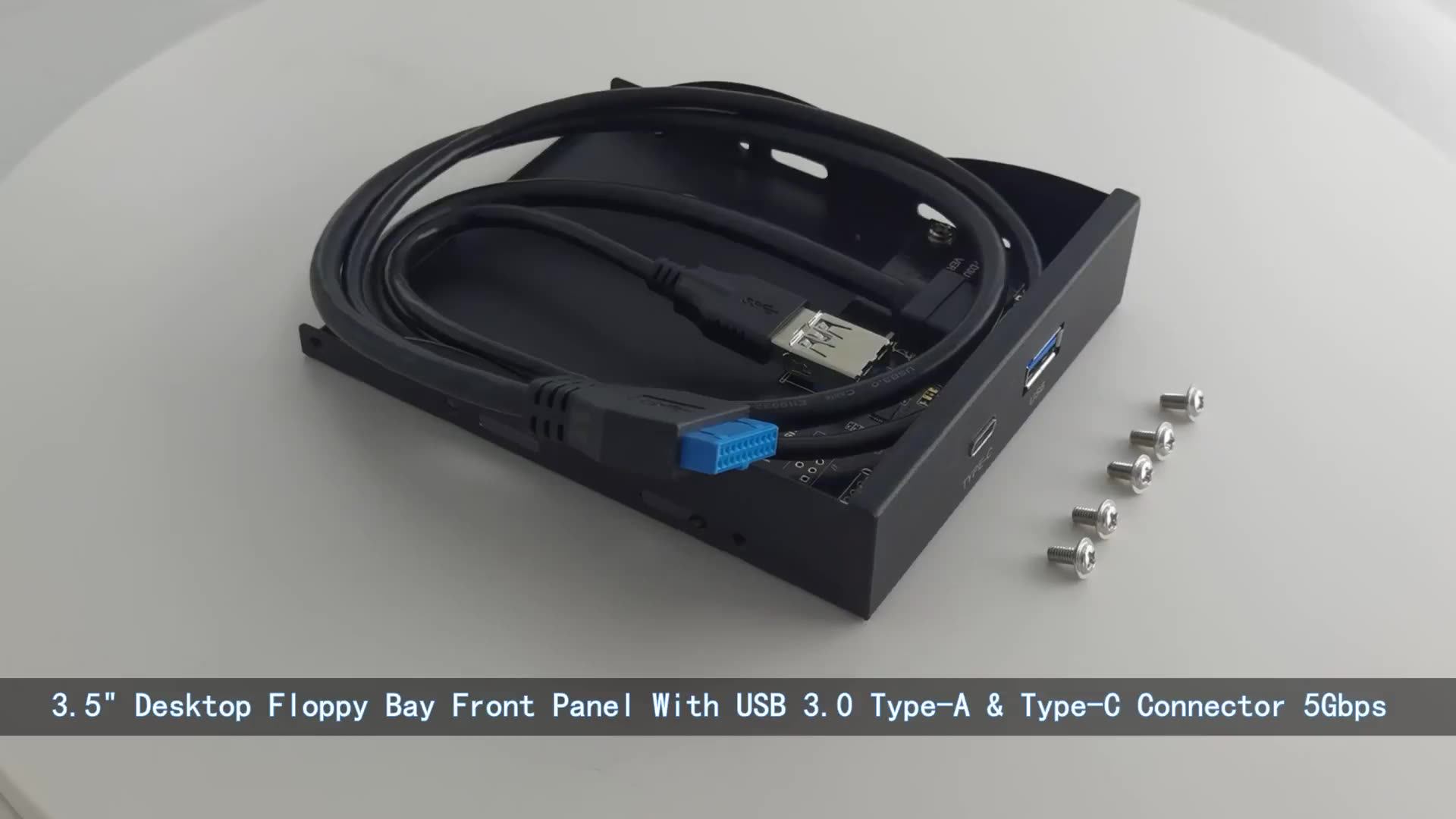 3.5" Desktop Floppy Bay Front Panel With Usb 3.0 Type-a & Type-c ...
