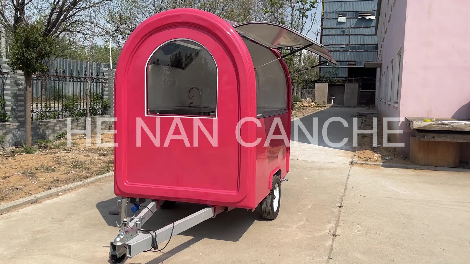 Mobile Trailer Bar With Fridge And Ice Cream Cone Machine Drinks Truck ...