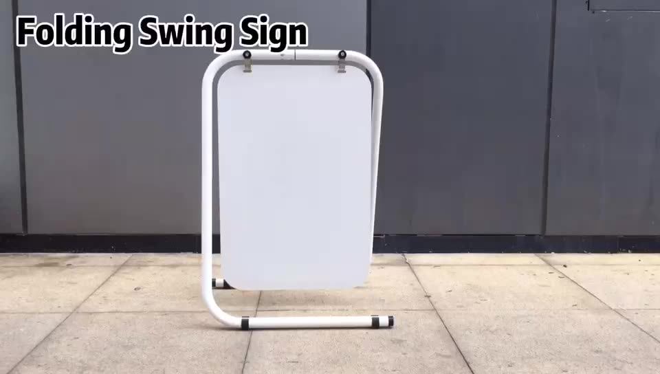 Simple Sturdy Portable Folding Swing Sidewalk Pavement Sign Poster ...