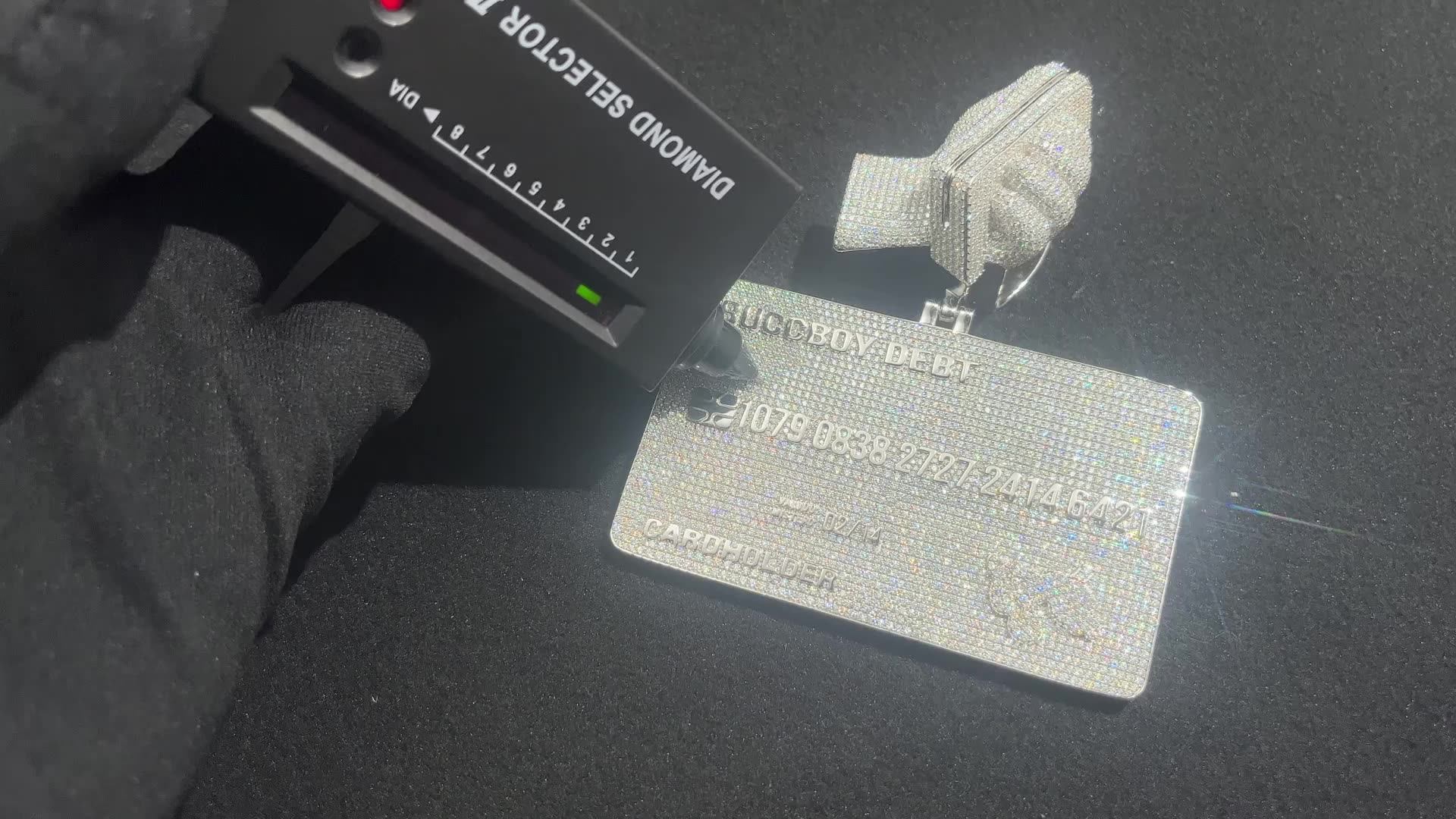 Hot Hip Hop Jewelry Solid 925 Sterling Silver Vvs Moissanite Diamond ...