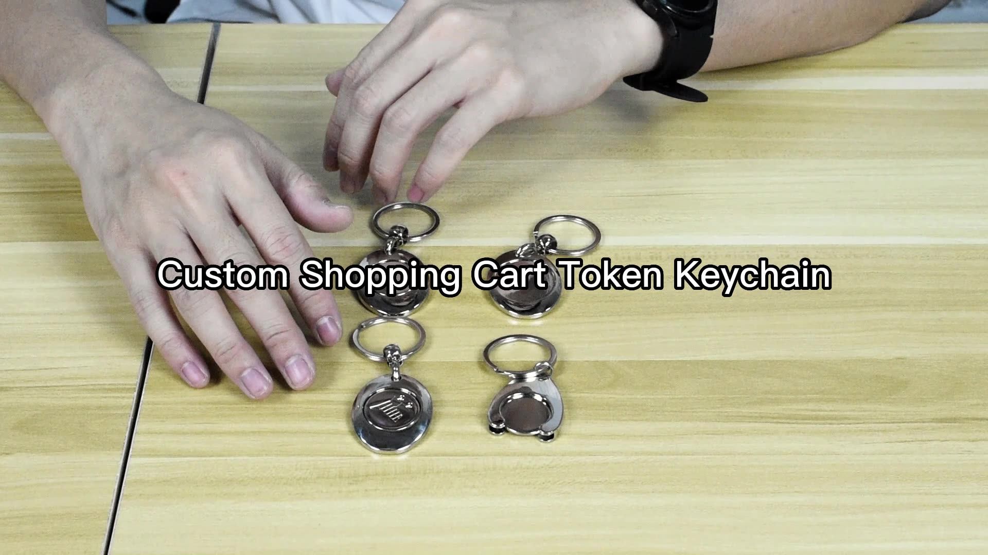 Manufacturer Make Your Own Shopping Cart Token Key Chain Trolley Token ...
