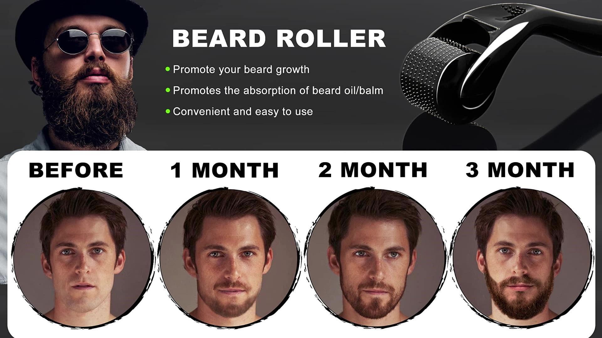 Custom Beard Kit Accessories Men Grooming Kit Beard Roller Kit ...