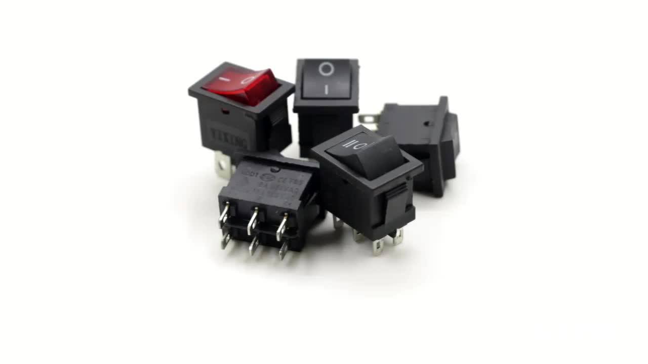 Rocker Switch 6-pin 250v6a 125v10a 3-way Power Button - Buy Power ...