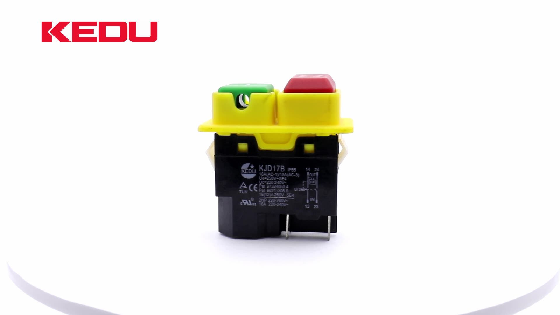 Kedu Kjd17b 120v Nvr Push Button Switch For Induction Motors - Buy Nvr ...